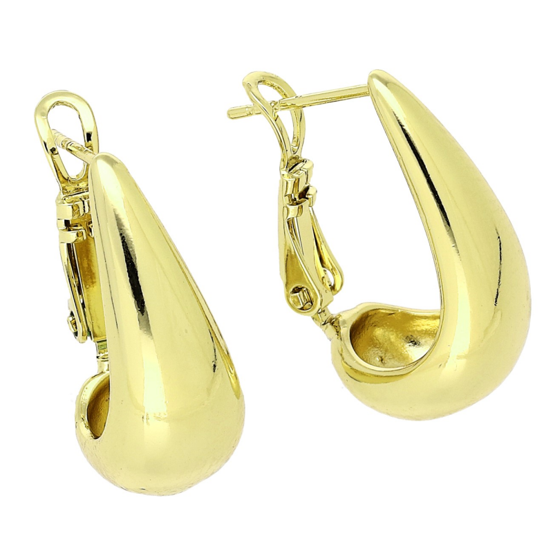 14K KOLCZYKI POZŁACANE 22/9 MM TRADYCYJNE ZŁOTE XUPING 84377 - Xuping ...